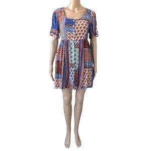 FARM Rio | Dresses | Farm Rio Paisley Patchwork Button Down Sundress ...